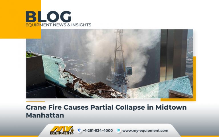 Crane Fire Causes Partial Collapse in Midtown Manhattan - Heavy ...